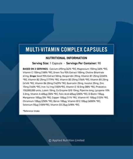Multi-Vitamin Complex - Applied Nutrition chez Nutribeast Tunisie
