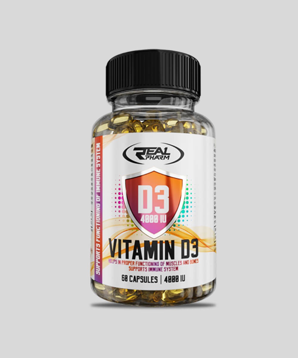 Vitamine D3 4000 UI Real Pharm | Immunité & Os | 60 Caps Tunisie