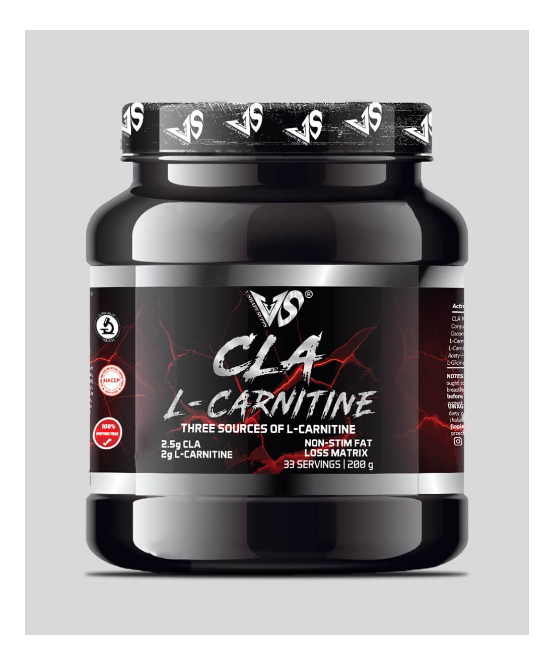 CLA & L-Carnitine V-Shape Supps | Brûleur de graisse sans stimulant