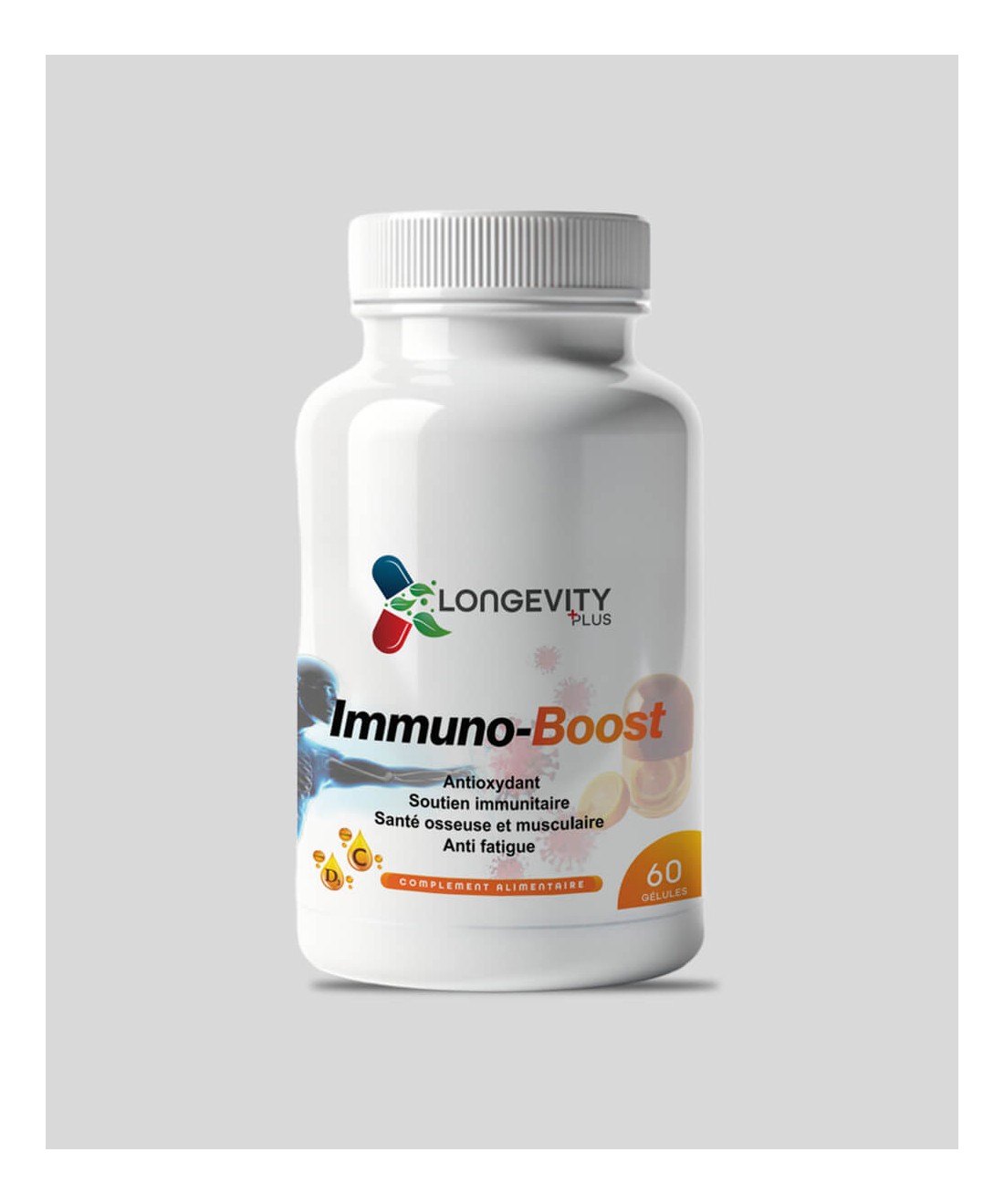 ImmunoBoost Tunisie | Vitamine D3 2000 UI + Vitamine C 350mg Immunité