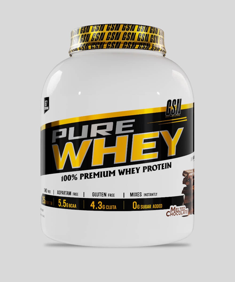 Pure Whey GSN: 25g Protein, BCAA, Glutamine - Muscle Growth & Recovery
