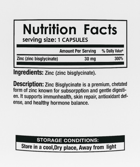 Zinc Bisglycinate GSN – Immunité et peau saine Tunisie