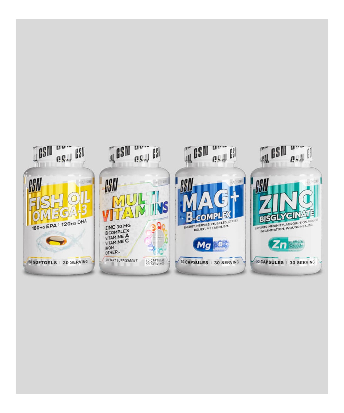 Pack Vitalité GSN Tunisie | Multivitamines Zinc Magnésium Oméga 3