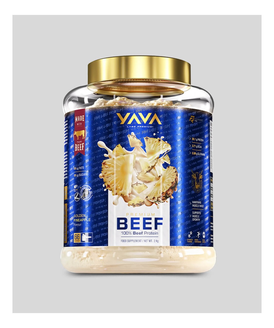 Premium Beef Protein Yava Labs | Protéine sans lactose Tunisie