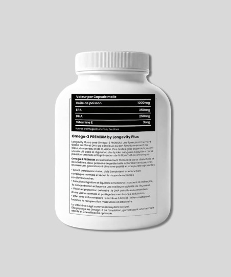 Oméga 3 Premium Longevity Plus – EPA DHA | Prix Tunisie